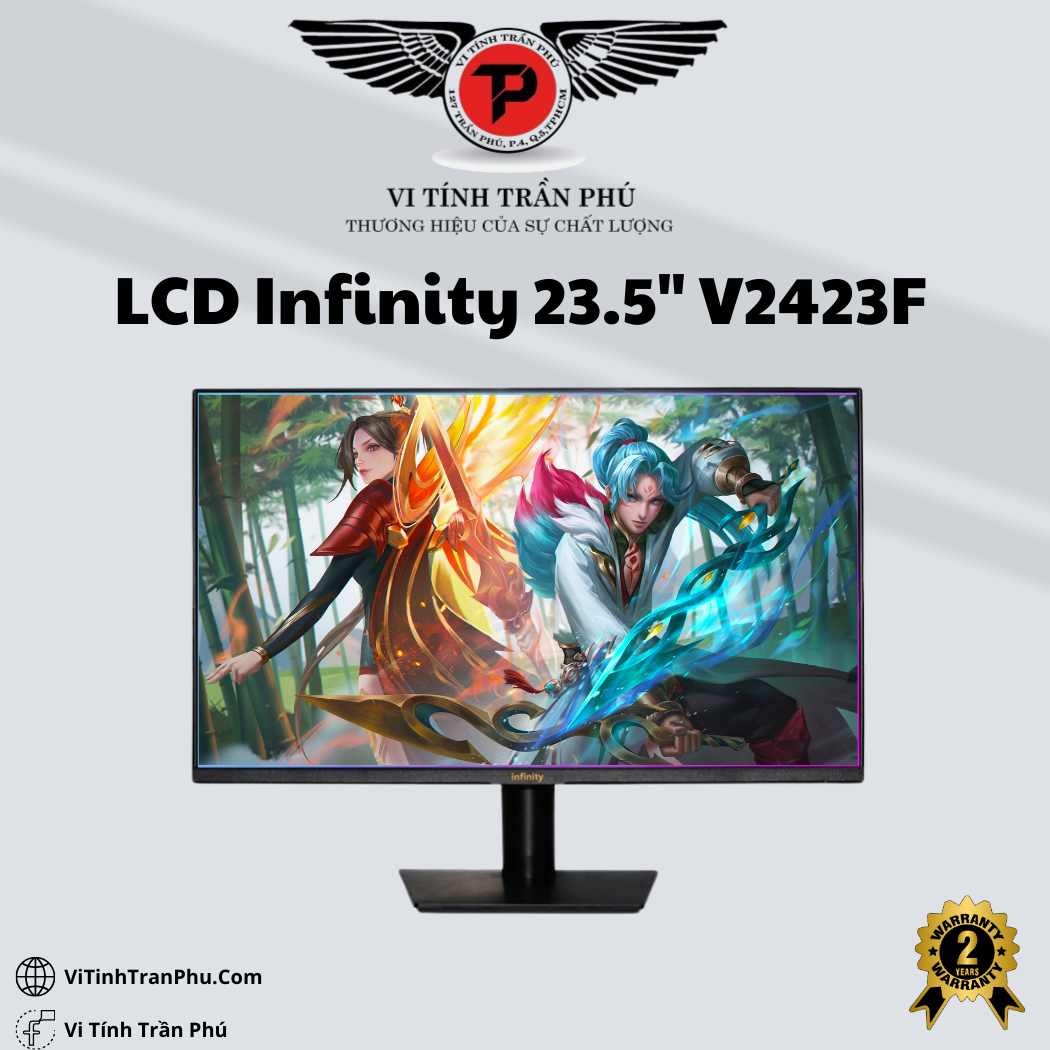 Màn Hình LCD 24Inch Infinity V2423F (FHD, VA, 100Hz, 8ms, phẳng)